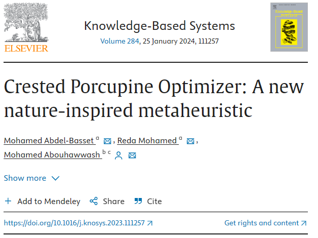 2024最新算法：冠豪猪优化算法(Crested Porcupine Optimizer，CPO)求解23个基准函数（提供MATLAB代码）_冠豪猪算法-CSDN博客