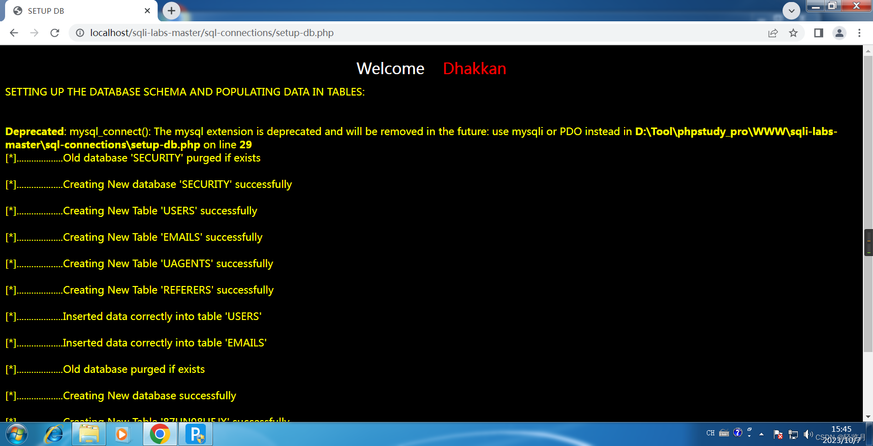 Configuration of phpstudy and sqli-labs-CSDN博客
