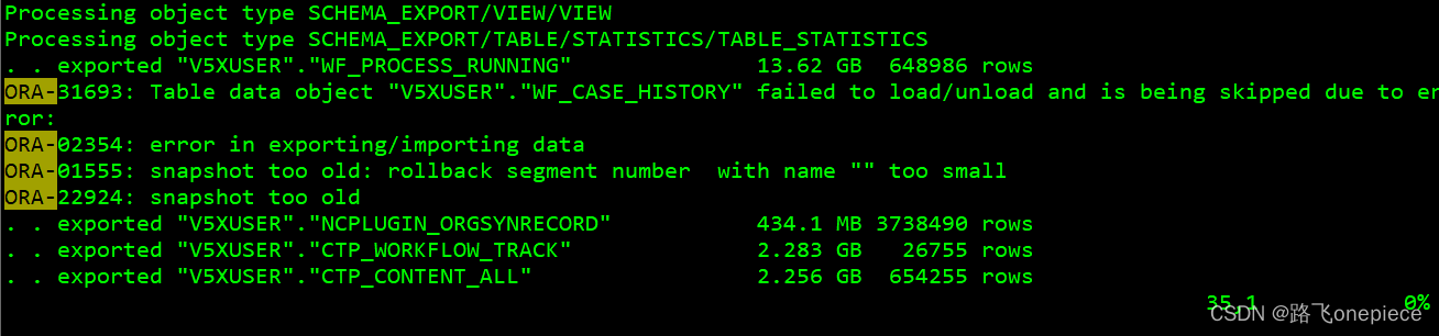 Oracle数据库提示ORA-01555的直观解释是“snapshot too old”，快照太旧问题处理方法_snapshot too old rollback-CSDN博客