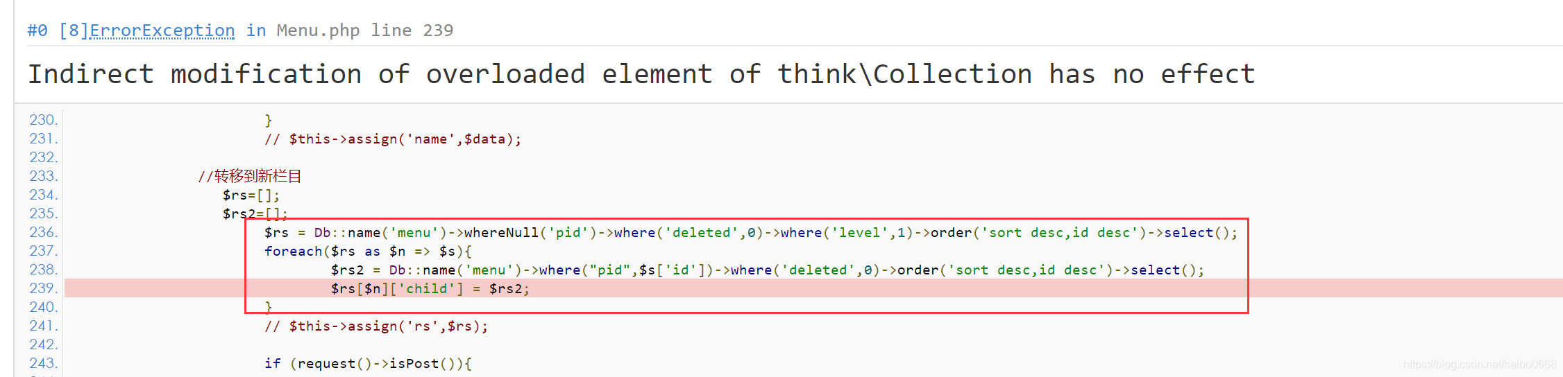 tp6 Indirect modification of overloaded element of think\Collection has no effect-CSDN博客