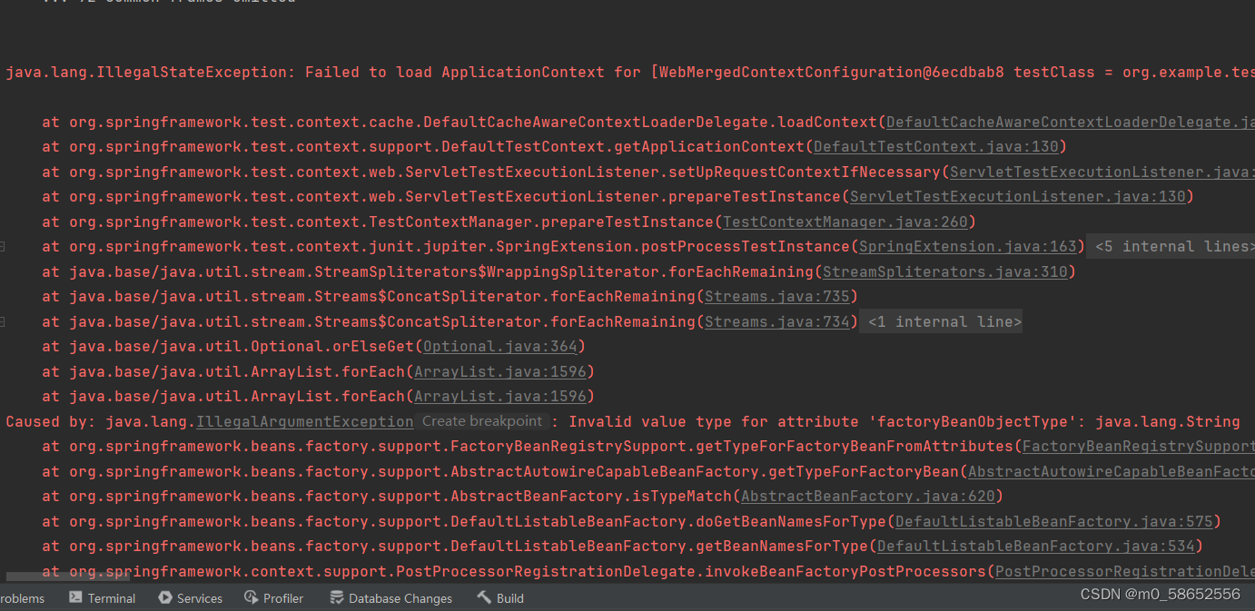 mybatisplus相关。java.lang.IllegalStateException: Failed to load ApplicationContext for...错误_测试 ...