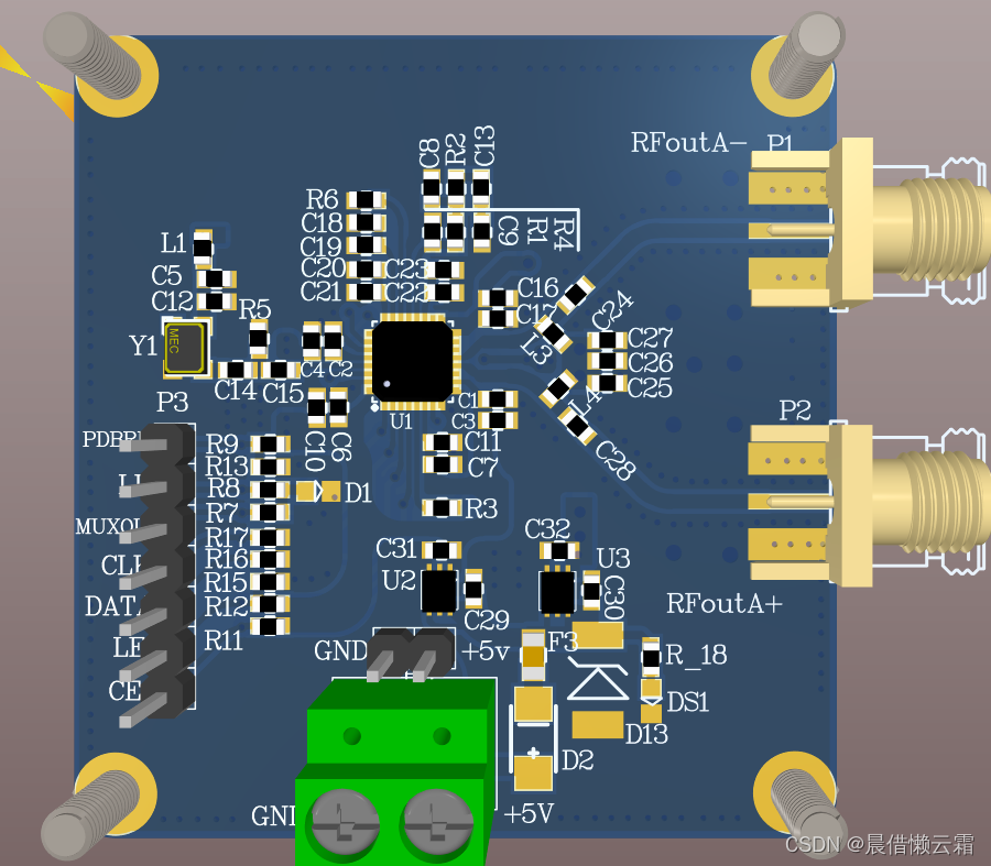 ADF4351锁相环模块宽带锁相环频率源 35M-4.4GHz 射频信号源-CSDN博客
