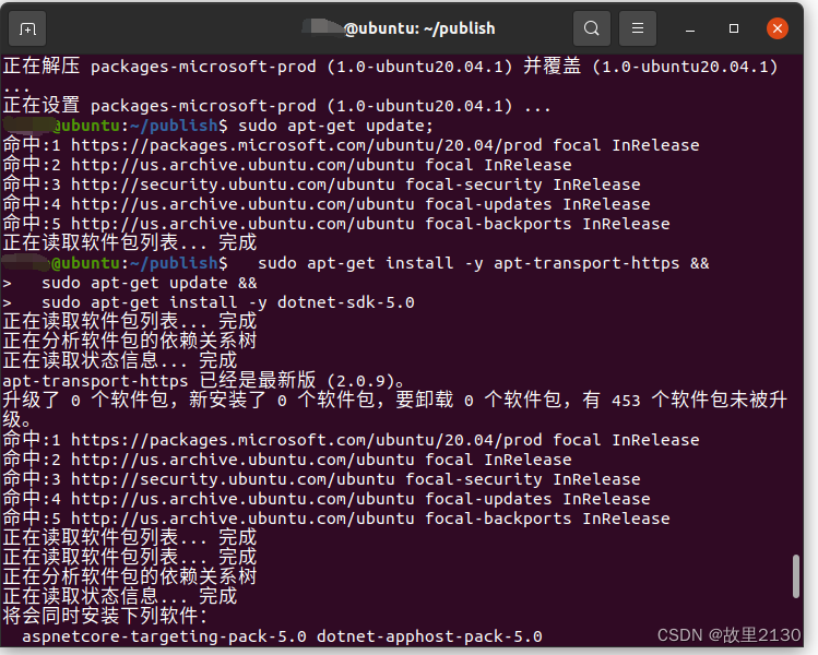 Ubuntu安装.NET5_ubuntu dotnet5安装命令-CSDN博客