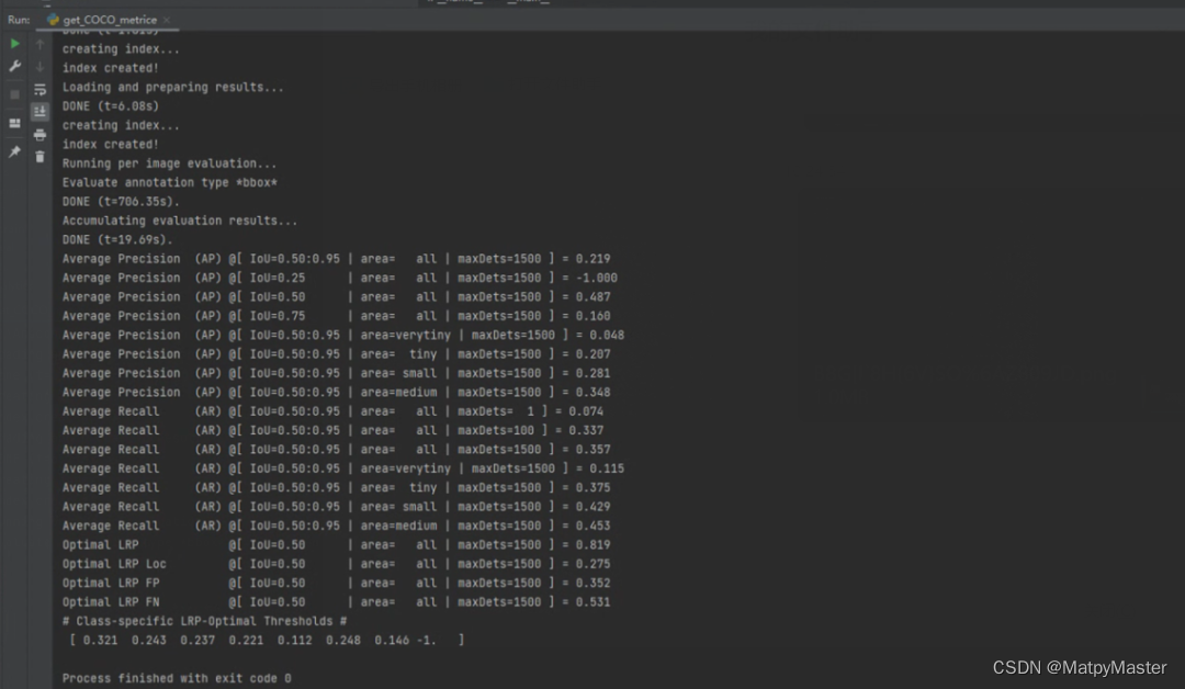 YOLO使用COCO评价指标输出每个类别AP结果_coco输出每一个类别的指标,但类别是从0开始的-CSDN博客
