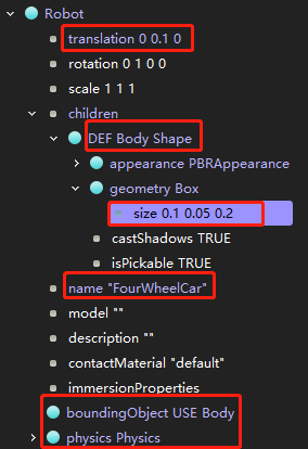 Webots构建四轮小车模型_webots使用imu传感器(位姿传感器)实现四轮全向轮小车自旋前进-CSDN博客