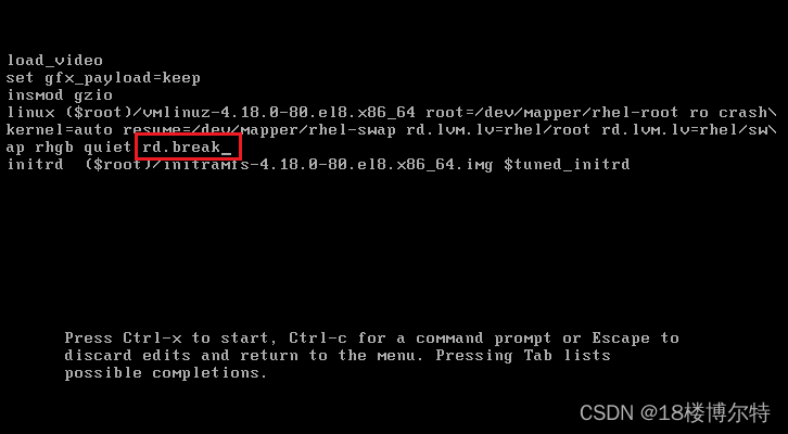 rhel8.0使用rd.break修改密码_rhel rd.break-CSDN博客