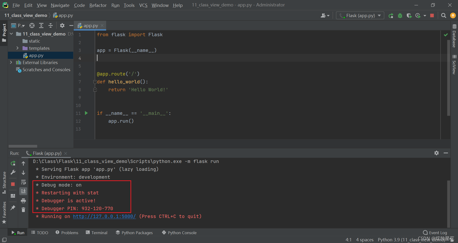 pycharm中flask关于怎么进入调试模式，在网页中调试程序_flask run --host 0.0.0.0 --port=5001 --debug-CSDN博客