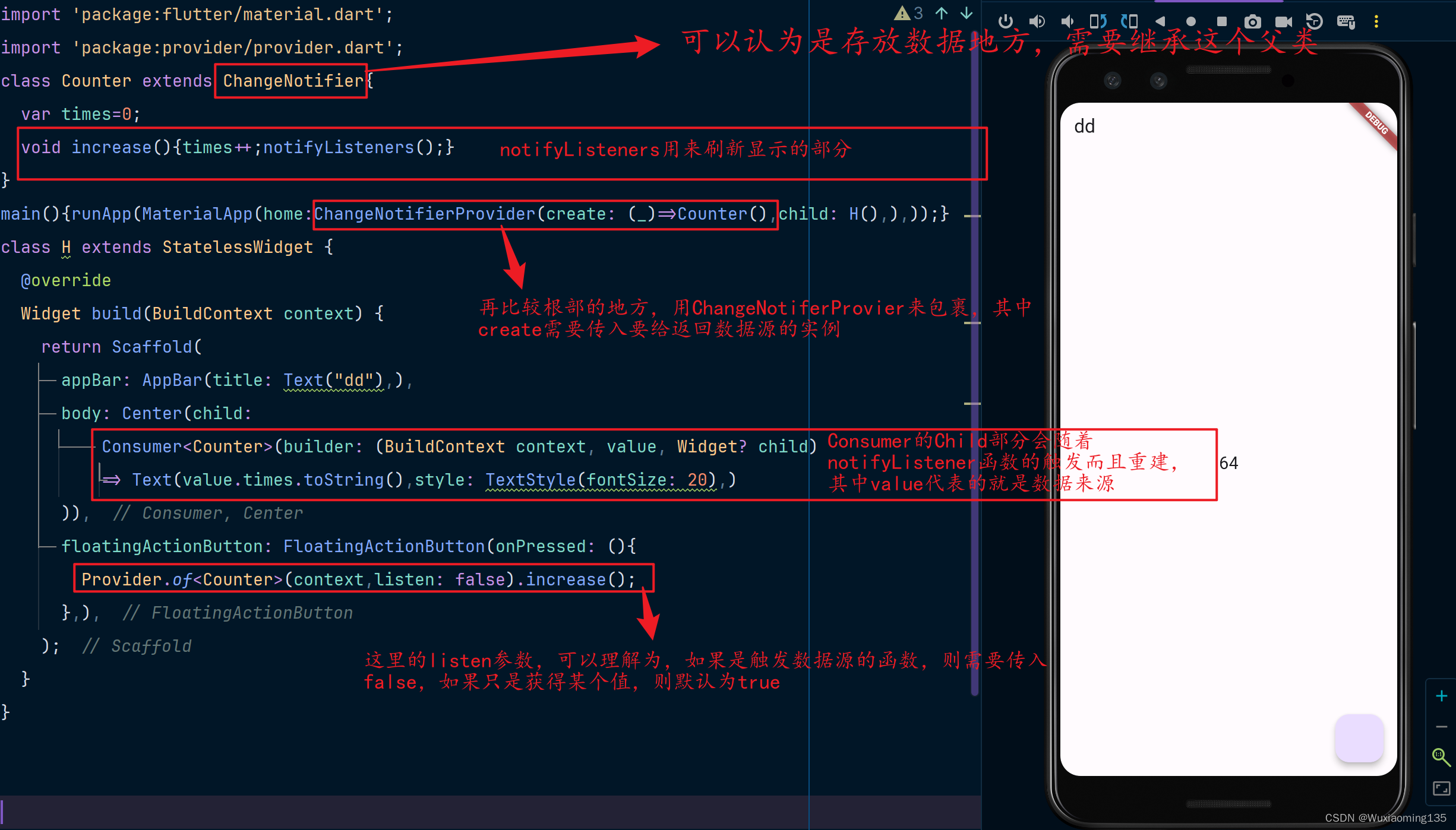 关于使用flutter provider的Consumer重写计数器_flutter consumer-CSDN博客