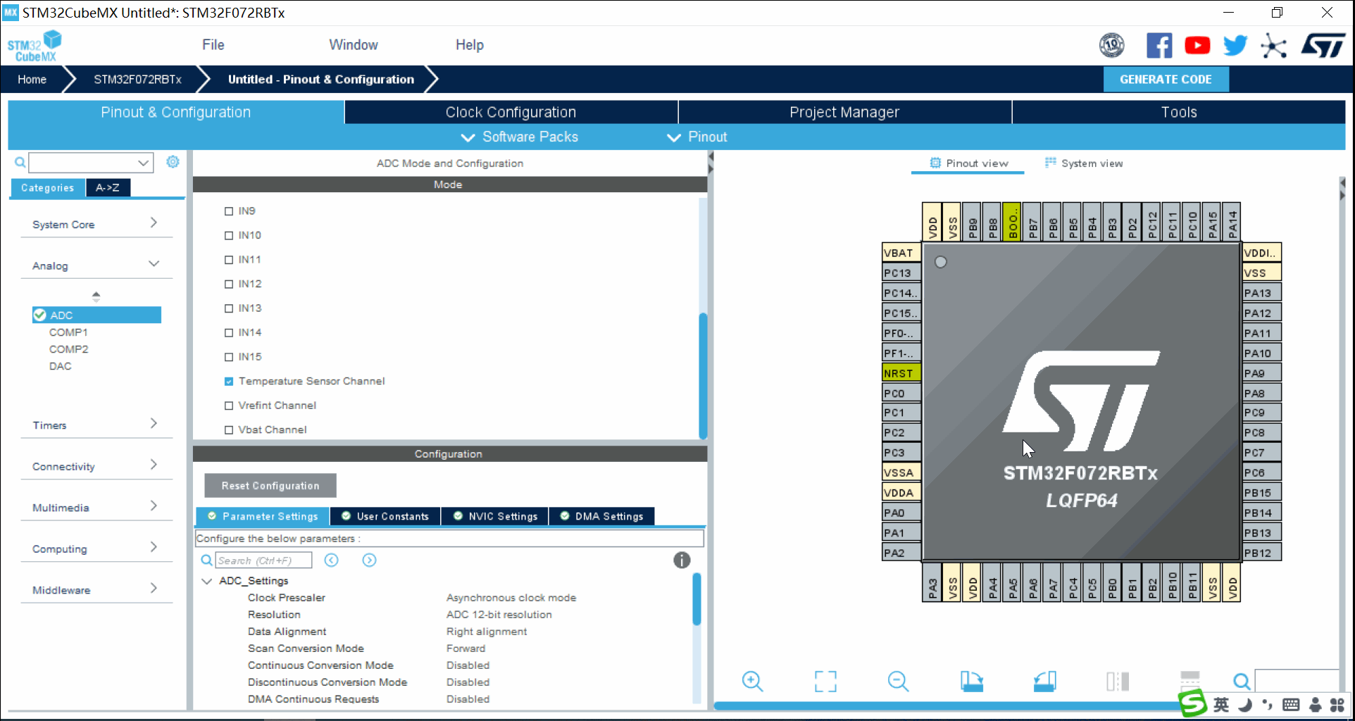 【工具使用】STM32CubeMX-单ADC模式规则通道配置_stm32cubemx adc-CSDN博客