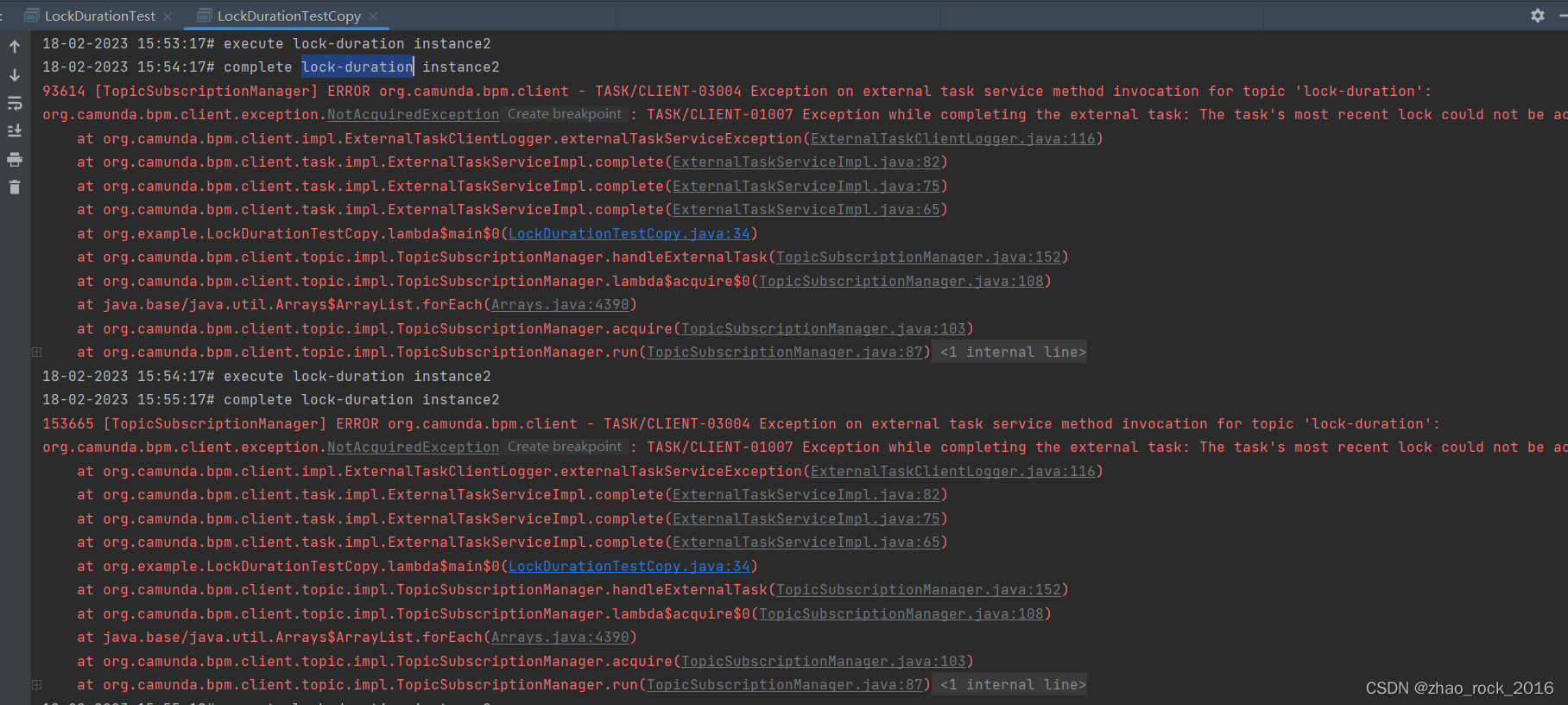 Camunda - external task之NotAcquiredException_caused by: org.camunda.bpm.client.exception.extern ...
