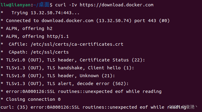 关于sudo apt update的一个异常现象_could not handshake: the tls connection was non-pr-CSDN博客