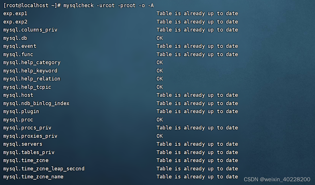 MySQL数据库检查修复详解_mysqlcheck-CSDN博客