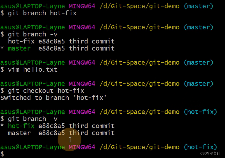 git学习--常用命令以及解决冲突_git bash 解决冲突-CSDN博客
