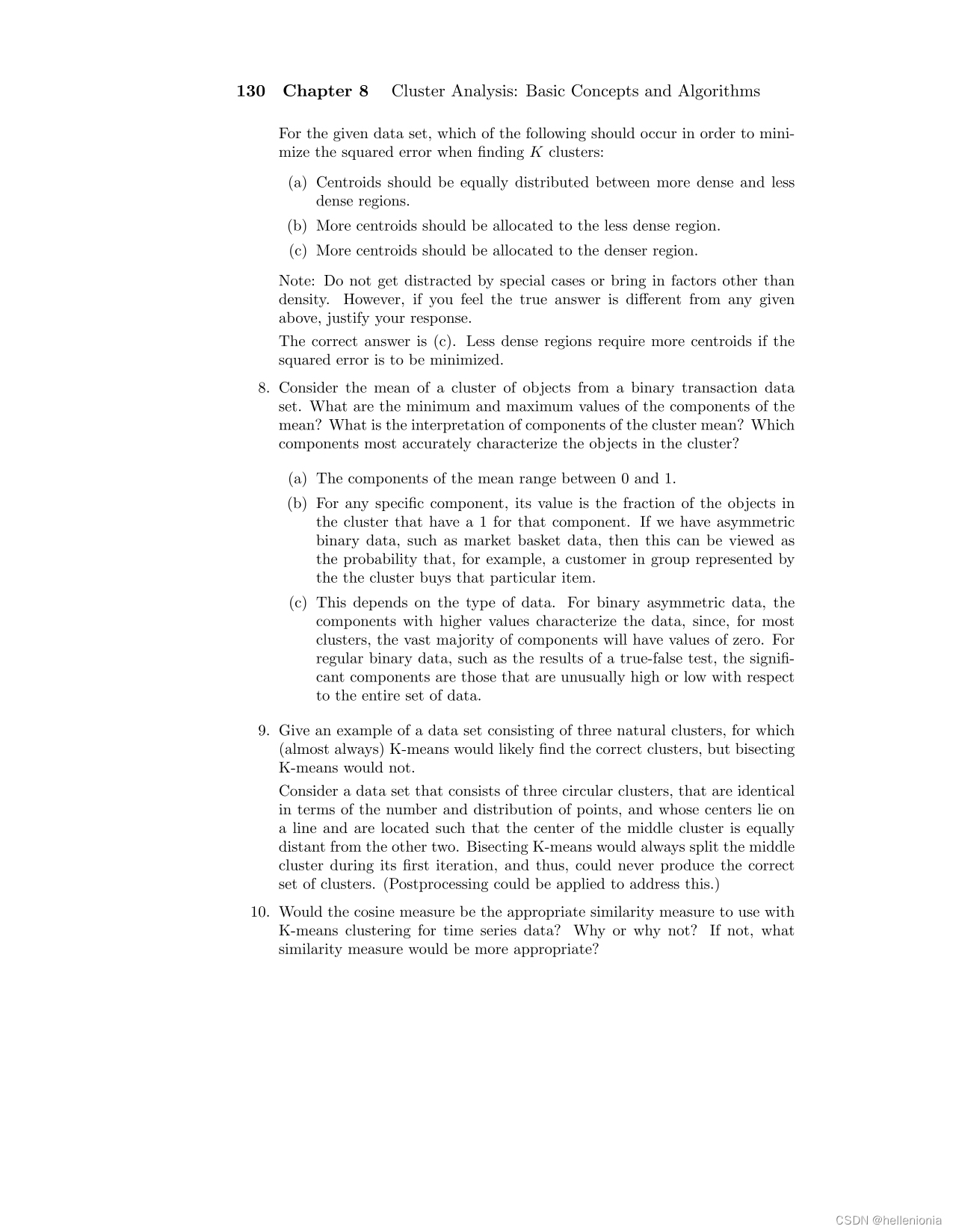 【数据挖掘导论课后习题答案】第8章 Cluster Analysis Basic Concepts And Algorithms(含英文原版)数据挖掘导论第八章课后答案 Csdn博客