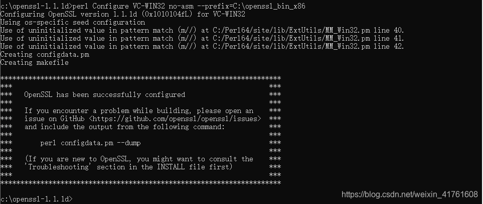 Windows环境超详细 Openssl库编译安装vs2019版本_vs2019 perl安装-CSDN博客
