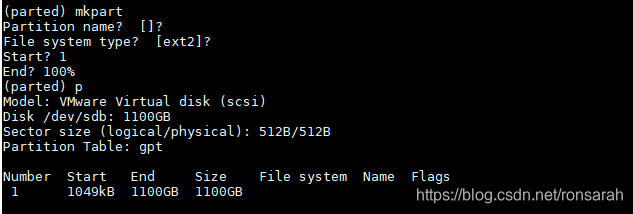Linux parted 分区命令收集_linux partition name-CSDN博客