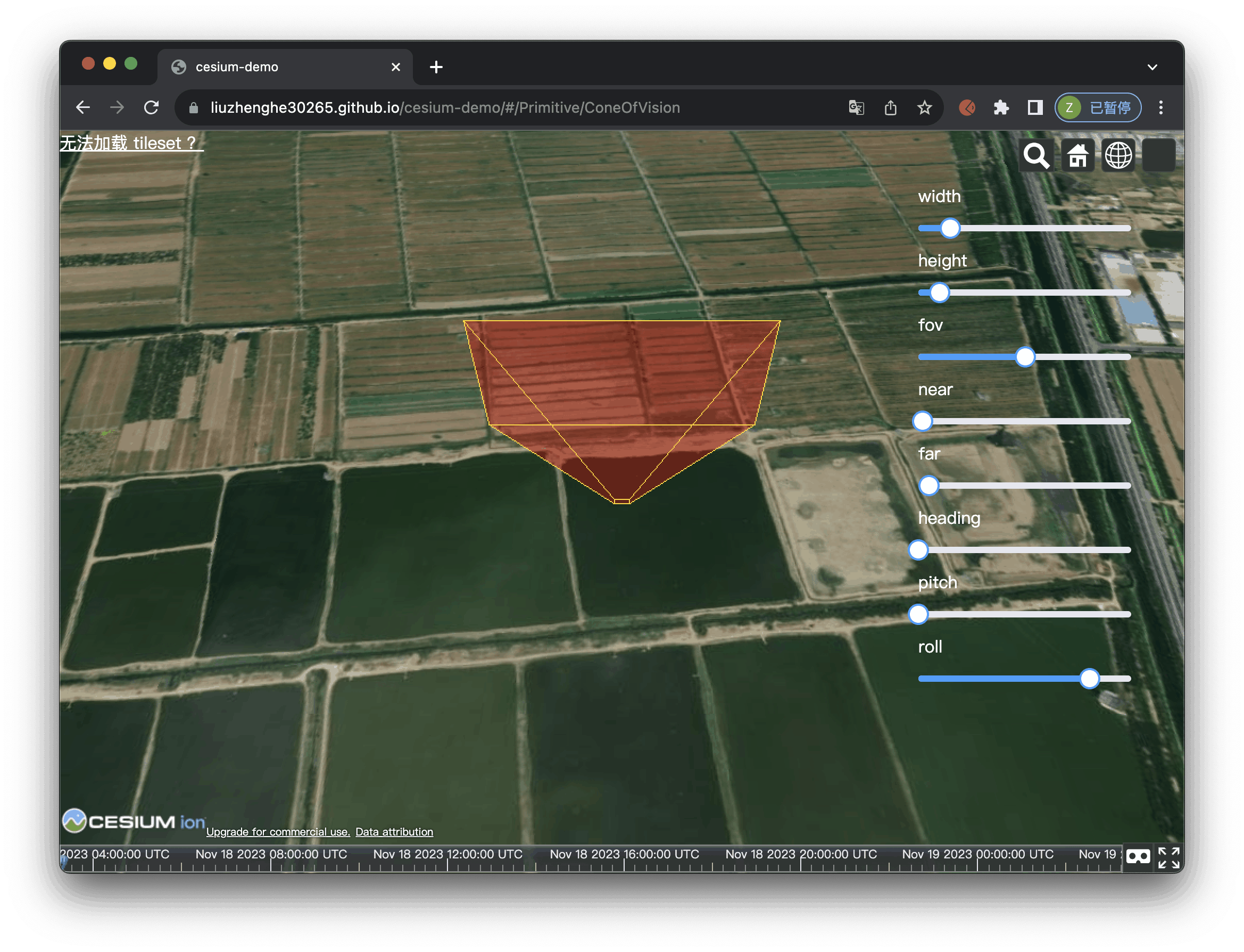 Vue.js2+Cesium1.103.0 十四、绘制视锥，并可实时调整视锥姿态_cesium 控制视锥位移-CSDN博客