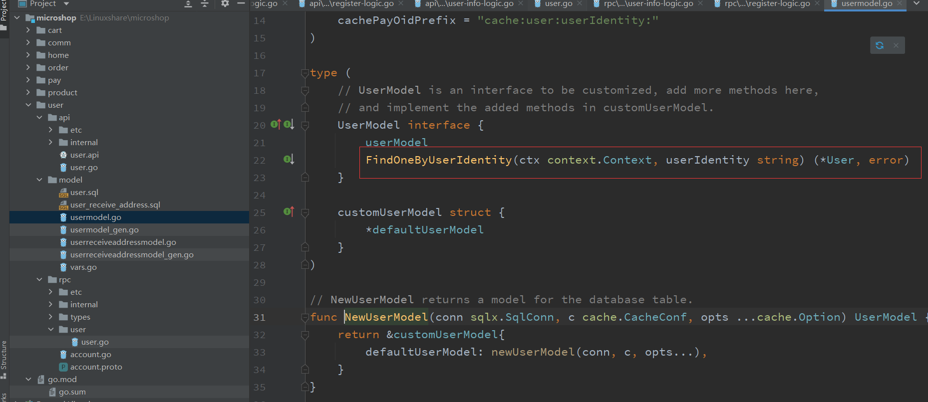 gozero-商城之用户微服务构建_go-zero 商城-CSDN博客