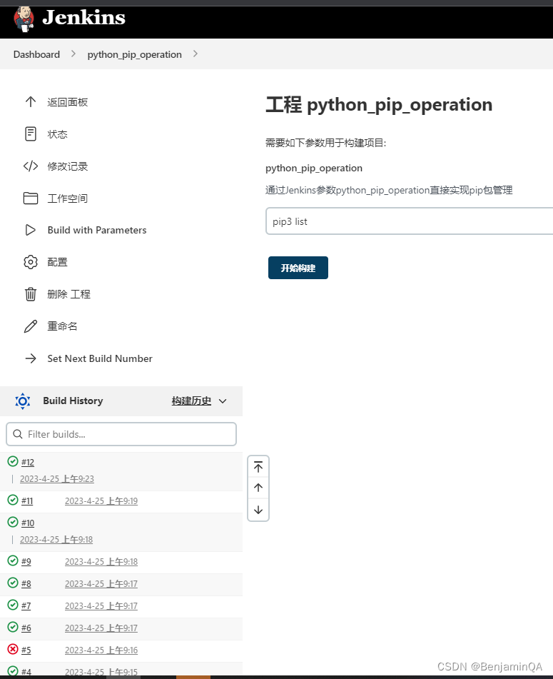 Centos 环境 Python pip包管理 多环境下pip包统一管理 Jenkins参数化执行shell命令 Linux环境pip包管理 Jenkins管理pip管理_centos pip ...
