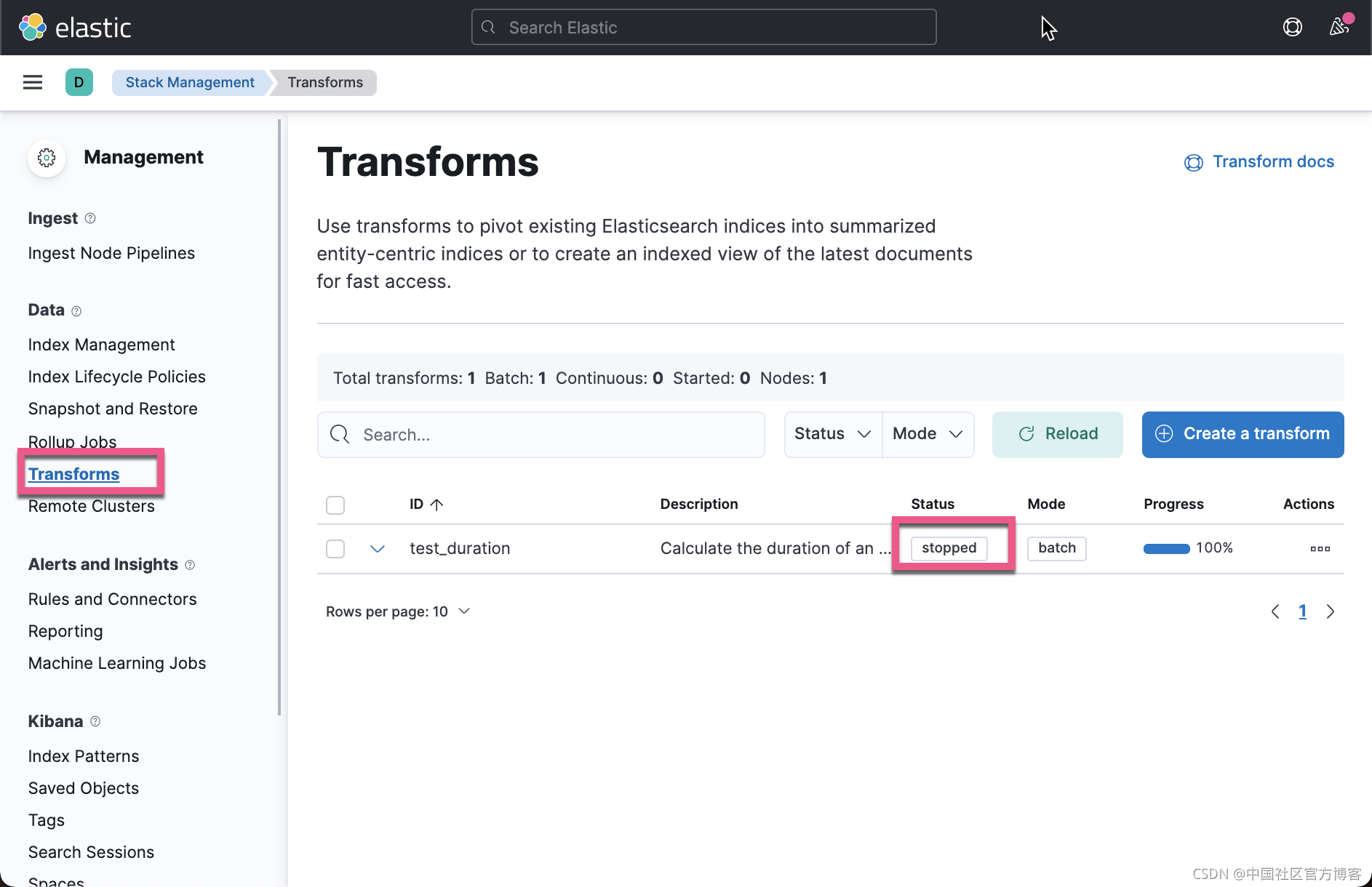Elasticsearch：计算多个状态更新的总持续时间 - transform 应用案例_kibana transforms-CSDN博客