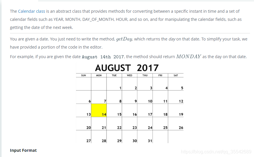 HackerRank之Java Date and Time_hackerrank java date and time-CSDN博客