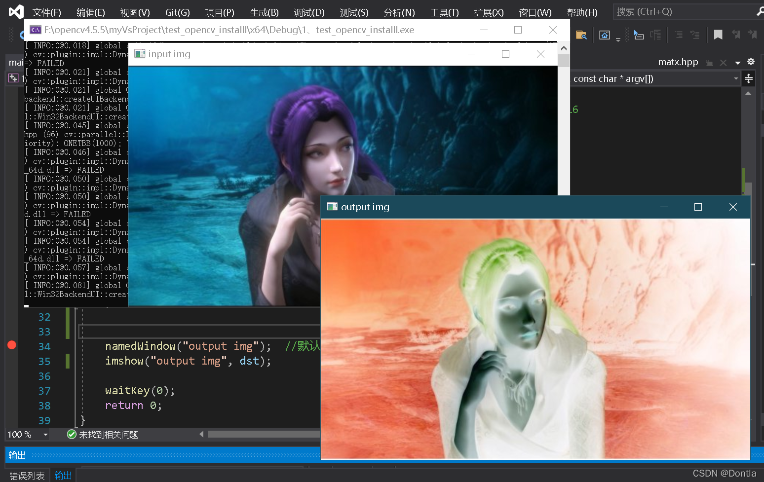 opencv 报错：Error: Assertion failed (data) in cv::Mat::at, file ... mat.inl.hpp, line 897（访问了不存在矩阵 ...
