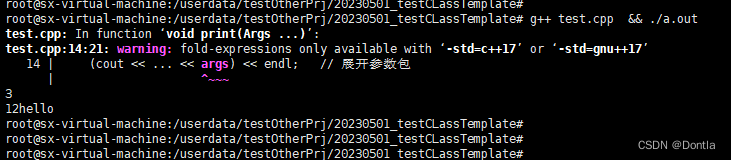 C++11可变参数模板（typename... Args模板参数包或class... Args）（Args... args函数参数包）（递归展开与参数包展开（只支持C++17））-CSDN博客