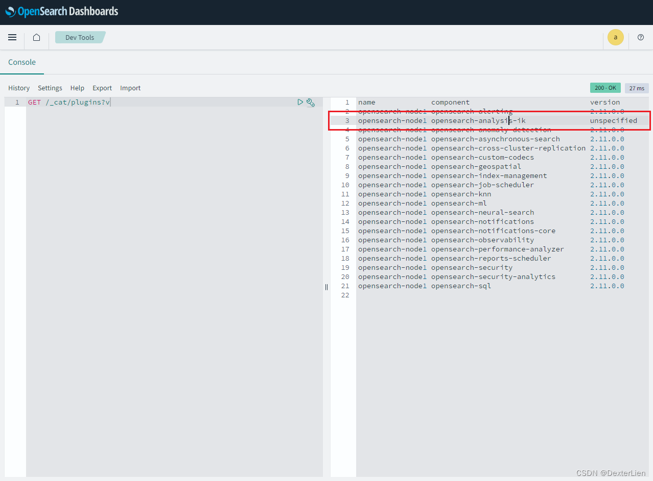 本地使用 docker 运行OpenSearch + Dashboard + IK 分词插件_docker opensearch-CSDN博客
