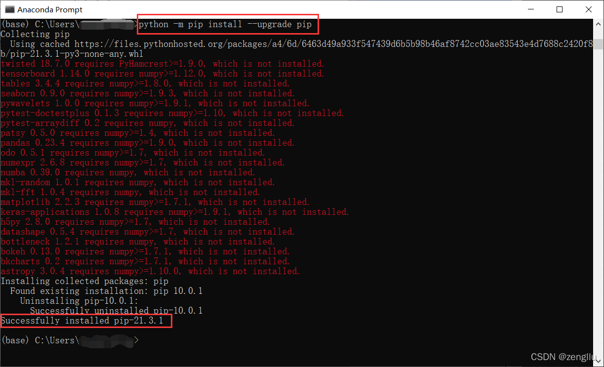 Pycharm 里面安装第三方库报错“Non-zero exit code (1)”，提示“You are using pip version 10.0.1, however version ...