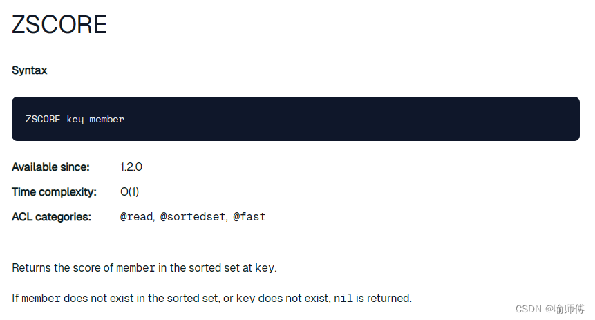 Redis—SortedSet数据类型及其常用命令详解_redis sorted set-CSDN博客