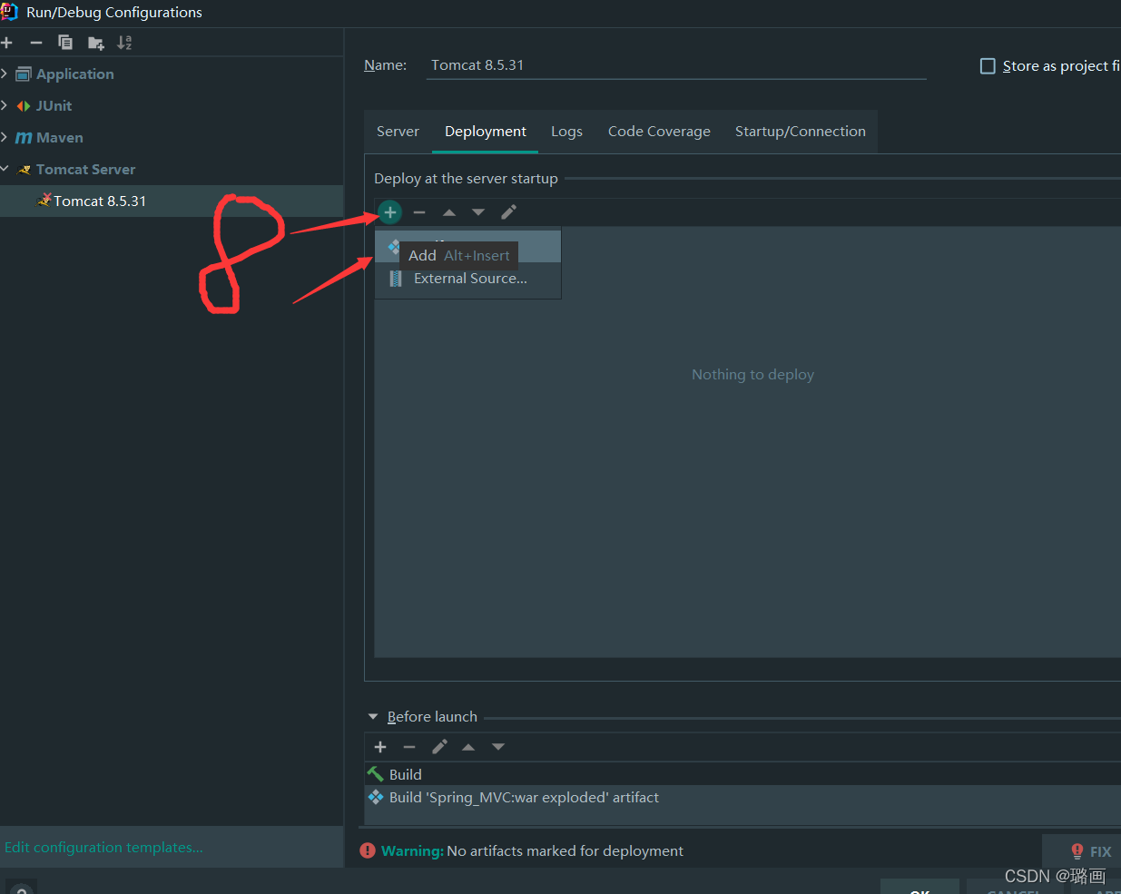 如何解决Idea导入项目中Configuration Error: deployment source ‘StudentSystem:war exploded‘ is not valid错误 ...