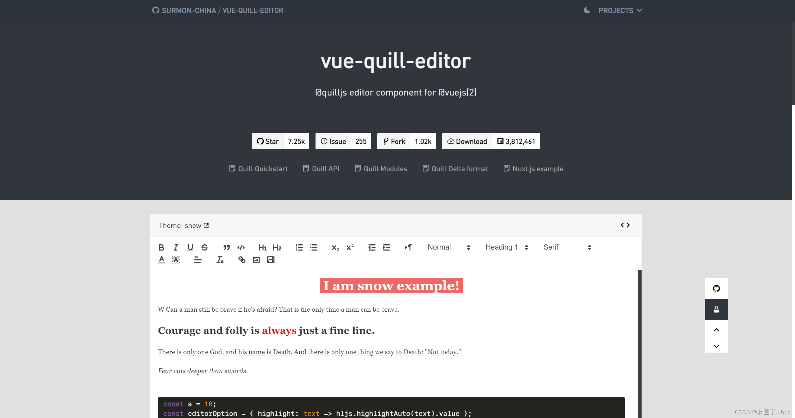 Vue常用的组件库大全【前端工程师必备】【实时更新】【移动端、PC端（web端）、数据可视化组件库（数据大屏） 、动画组件库、文本编辑器，富文本、Markdown，3D组件库，Markdown ...