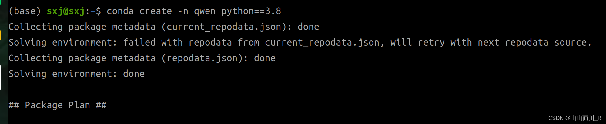 解决Solving environment: failed with repodata from current_repodata.json, will retry with next报错 ...