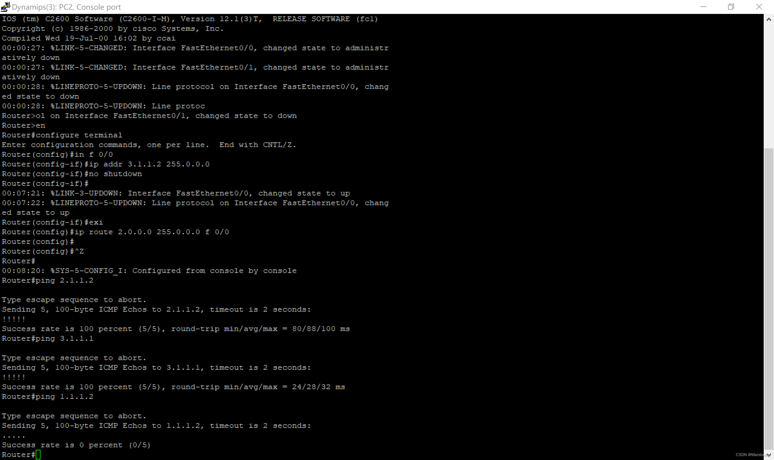 计网技术实践 路由器的简单配置_dynamipsgui-CSDN博客