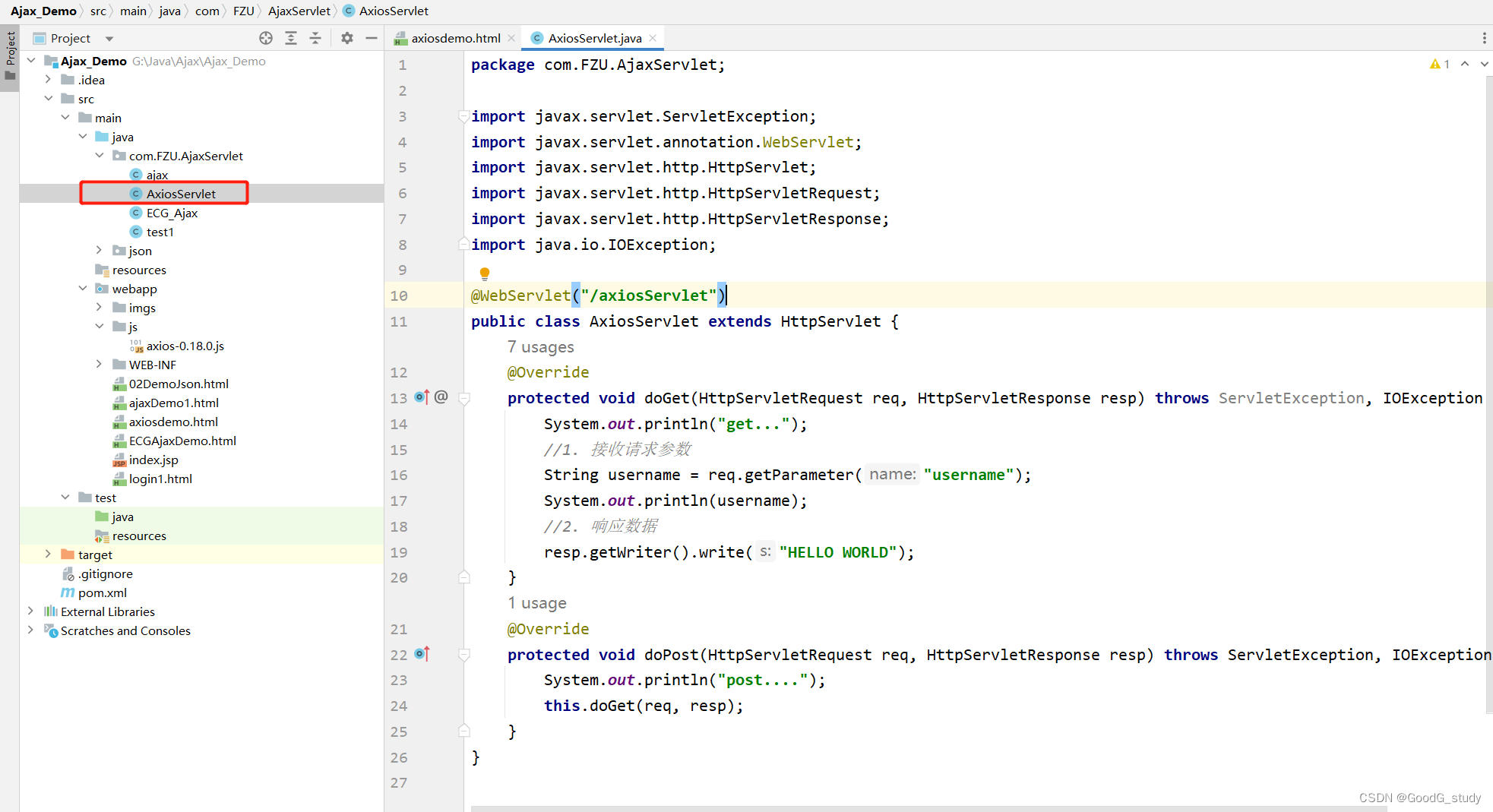 AXIOS实现，简化AJAX书写_axios的js文件-CSDN博客