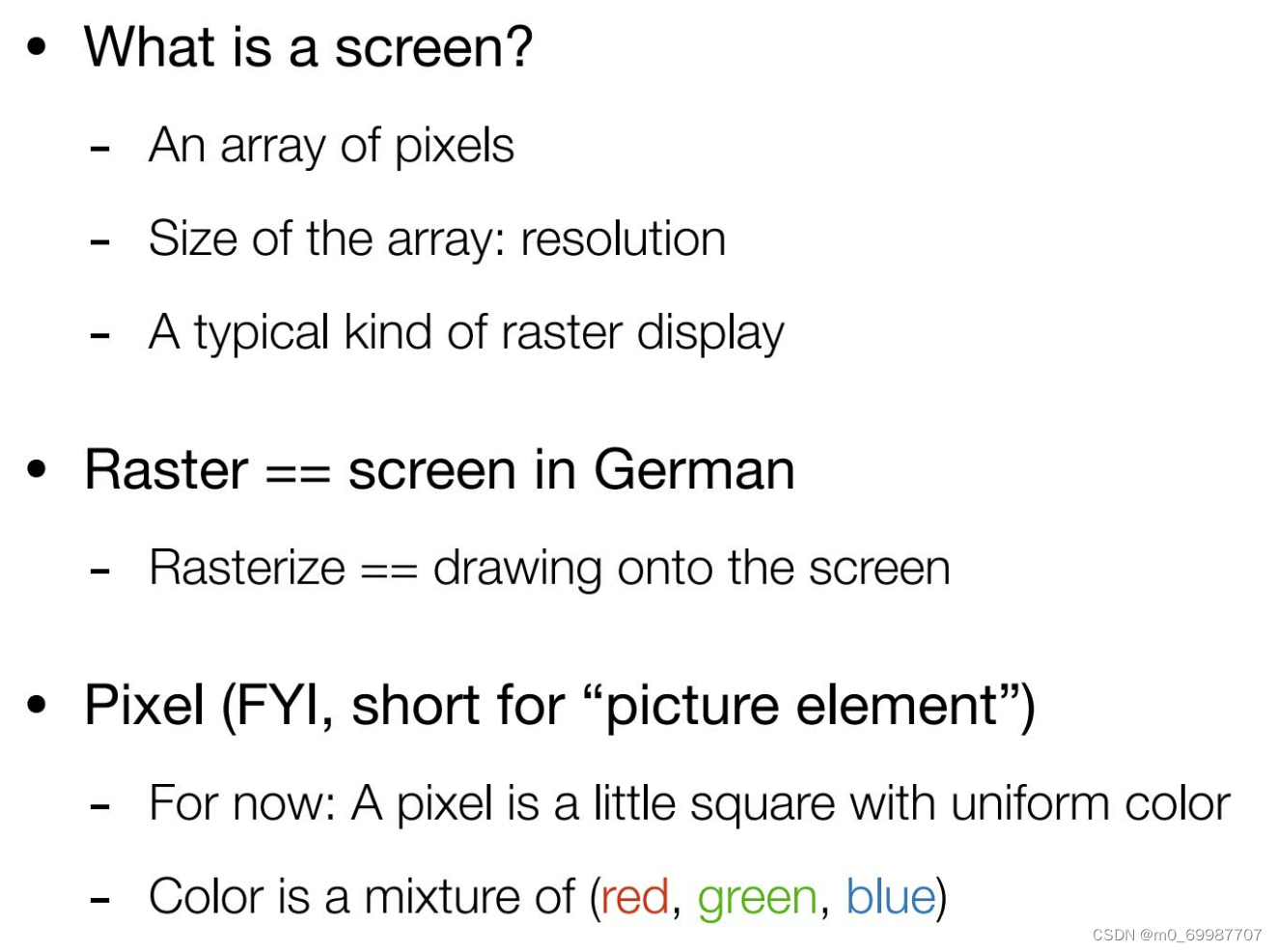 GAMES101笔记04：Rasterization 1 (Triangles) (光栅化1（三角形）)-CSDN博客