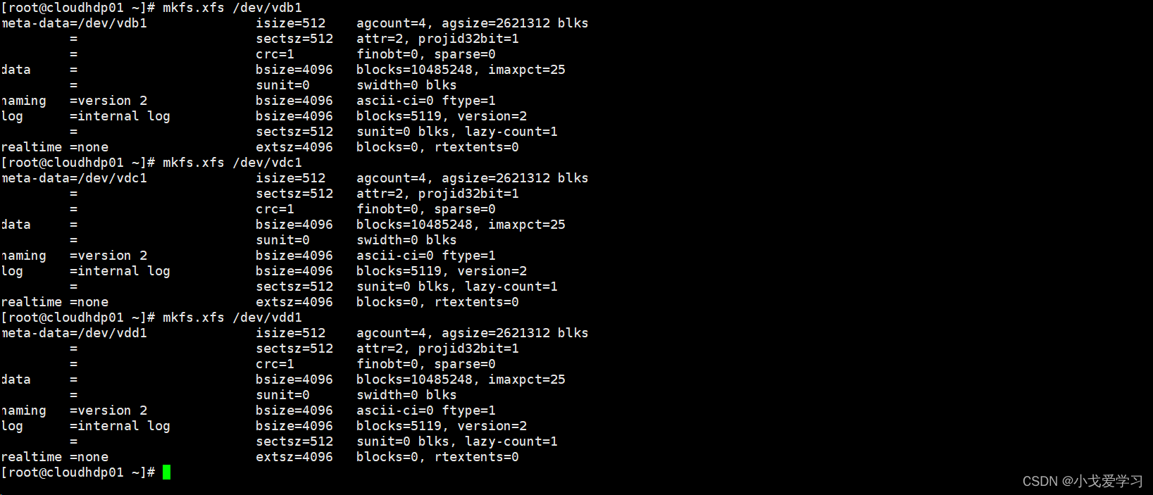 Linux系统集群磁盘挂载_linux vdb vdd-CSDN博客