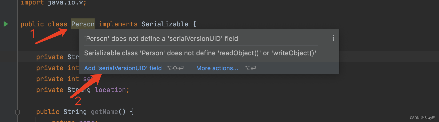 idea 快捷键&serialVersionUID_idea 快捷输入sid显示serialversionuid-CSDN博客