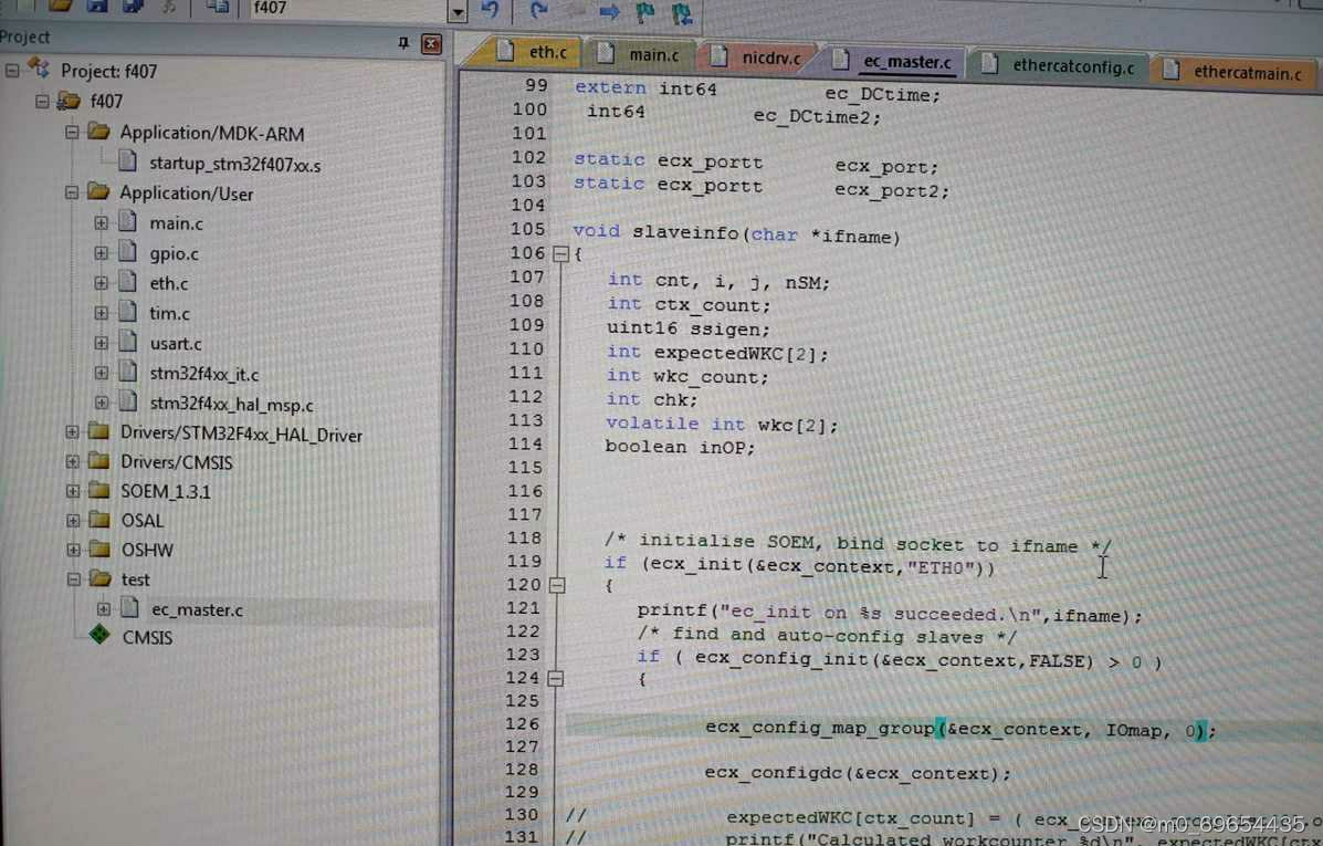 基于SOEM的Ethercat主站程序，可控制不同伺服，stm32 f407/ dp83848/ lan8720a,汇川sv660. sv620等_stm32 ethercat控制电机-CSDN博客