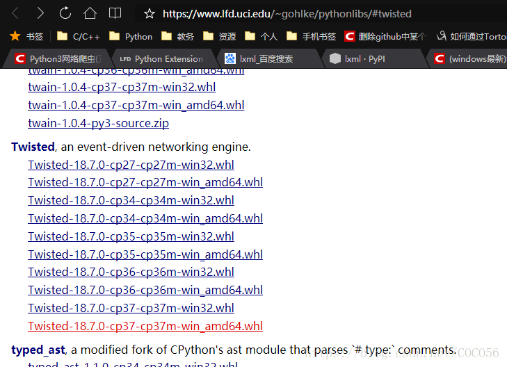 百度云Twisted-18.7.0-cp37-cp37m-win_amd64.whl下载|Python3.7 Twisted下载 ...