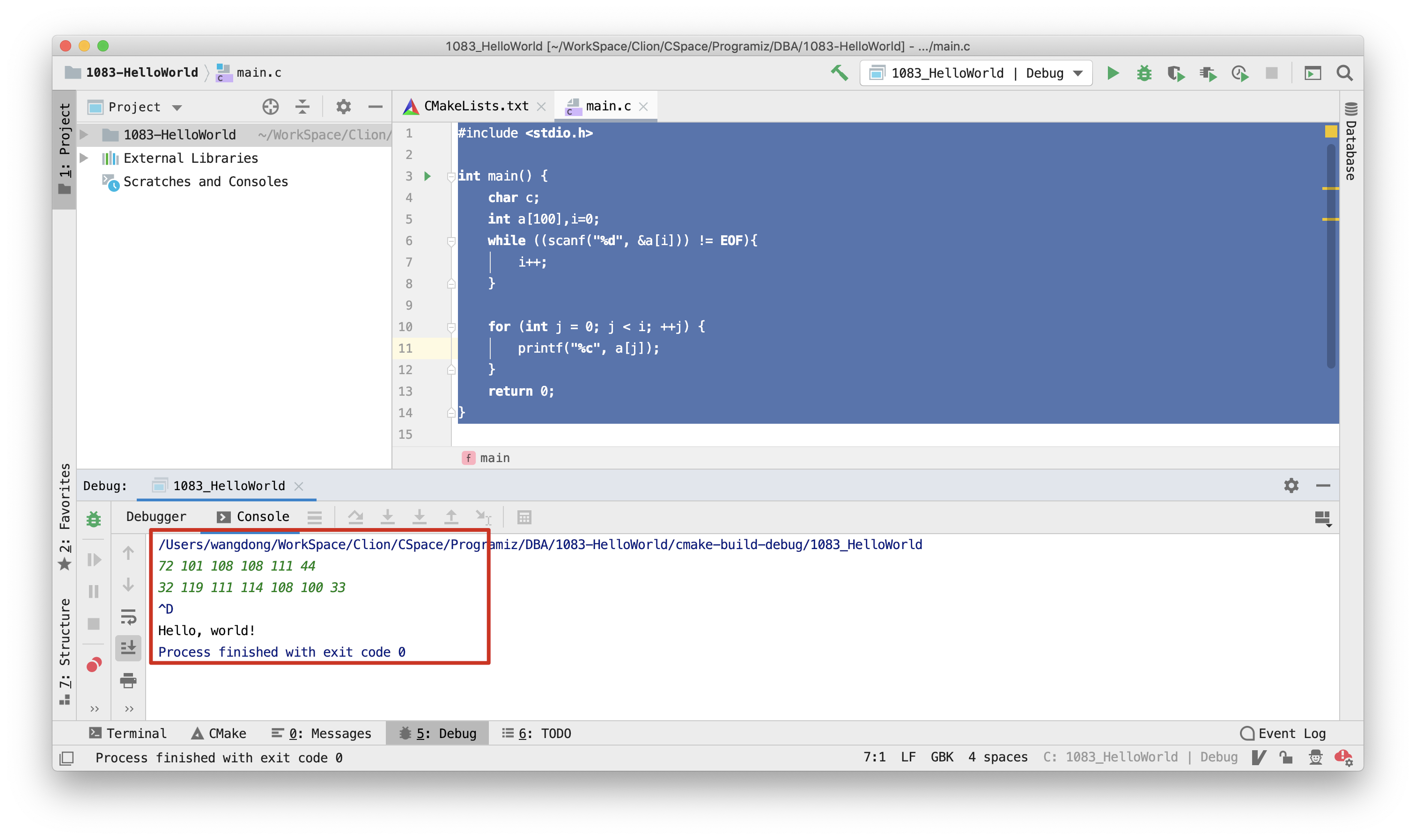 Mac系统CLion中C语言EOF如何结束输入(楼主亲测有效)_macc语言eof-CSDN博客