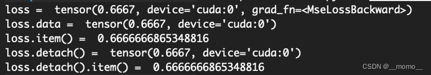 loss.detach().item(), loss.detach(), loss.item()的区别，以及requires_grad=True/False区别-CSDN博客