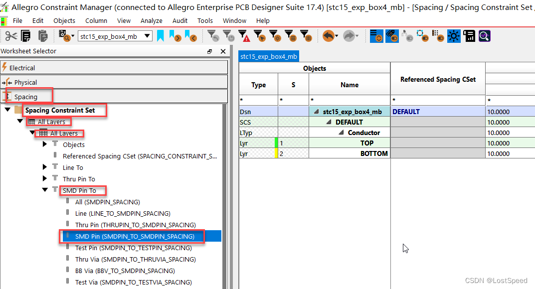 cadence SPB17.4 - allegro - 区域规则设置 - 以smd_pin_to_smd_pin为例_cadence 局部drc规则修改-CSDN博客
