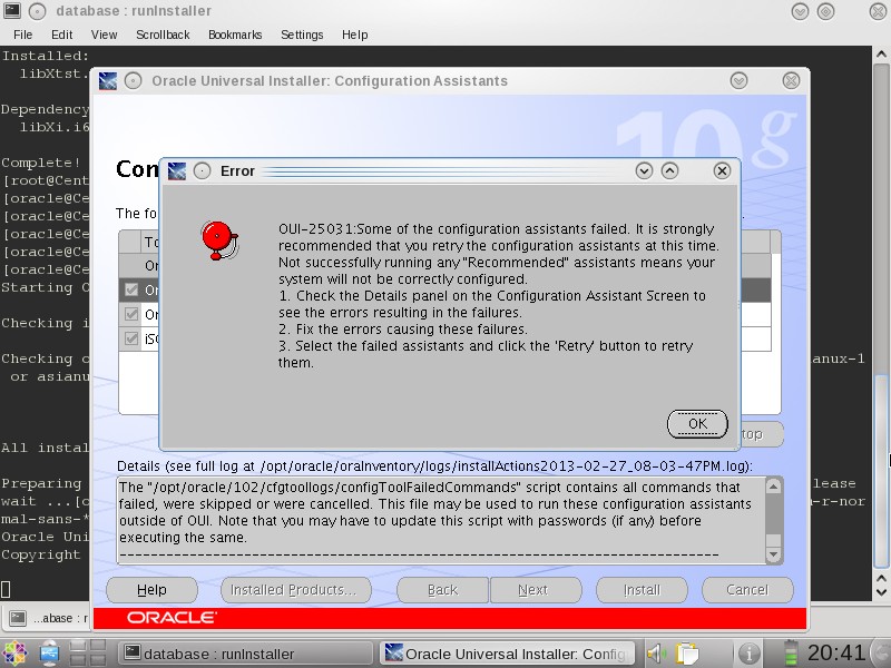CentOS7_x86_64安装Oracle10g R2_centos7 安装oracle 10g runinstaller --ignorepre-CSDN博客