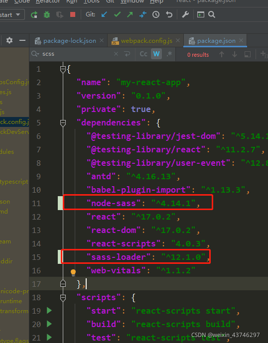 react 安装 scss_react+scssloader-CSDN博客