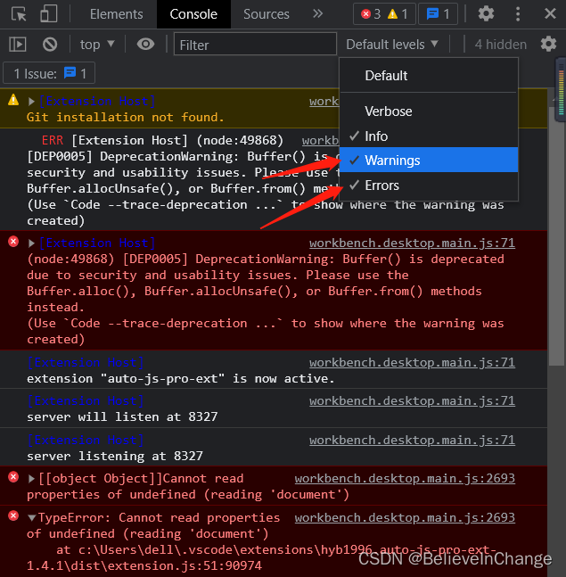 屏蔽 VSCode TypeError Cannot read properties of undefined (reading ‘xxx ...