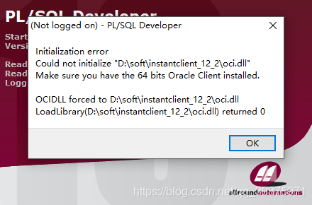 plsql和instantclient版本都对，依然不能初始化oci.dll解决办法_不能初始化ocl.dll-CSDN博客