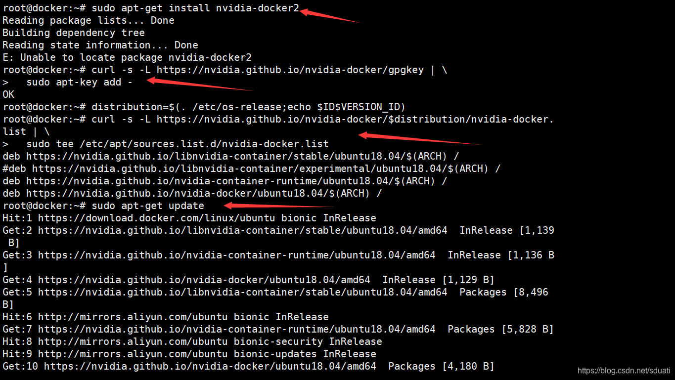 Ubuntu18.04安装nvidia-docker2_error processing package nvidia-docker2-CSDN博客