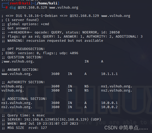 Vulhub复现---DNS域传送 (dns-zone-transfer)_dns zone transfer-CSDN博客