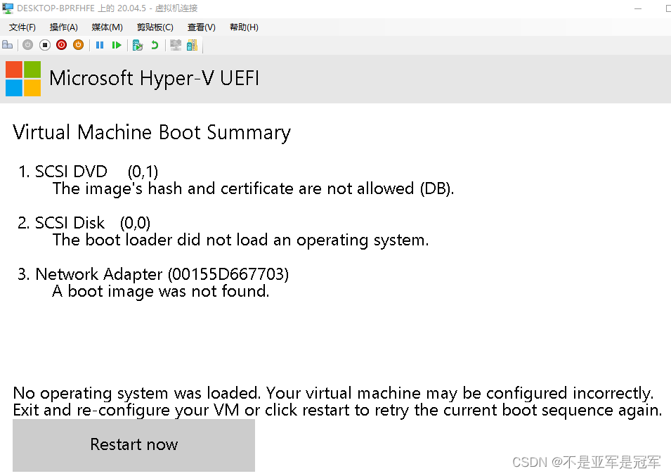 WIN10 使用HyperV管理器快速安装Linux虚拟机 (Ubuntu)_hyper-v如何创建linux虚拟机-CSDN博客